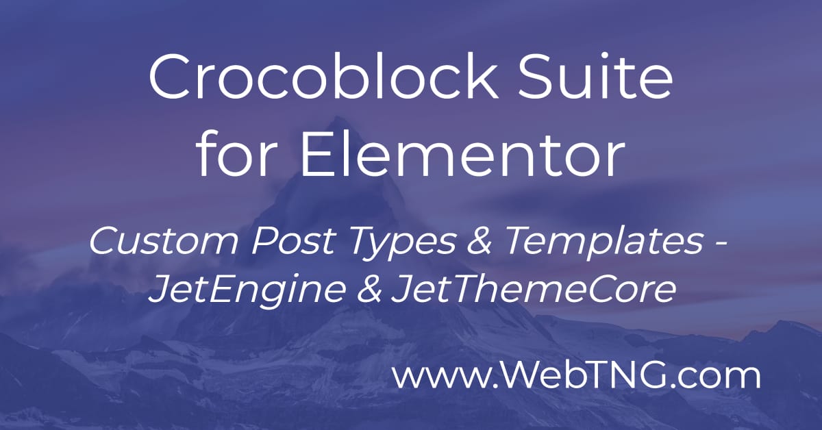 Crocoblock Suite for Elementor: Custom Post Types & Templates ...