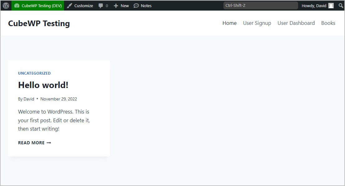 First Look at the CubeWP Framework - WebTNG