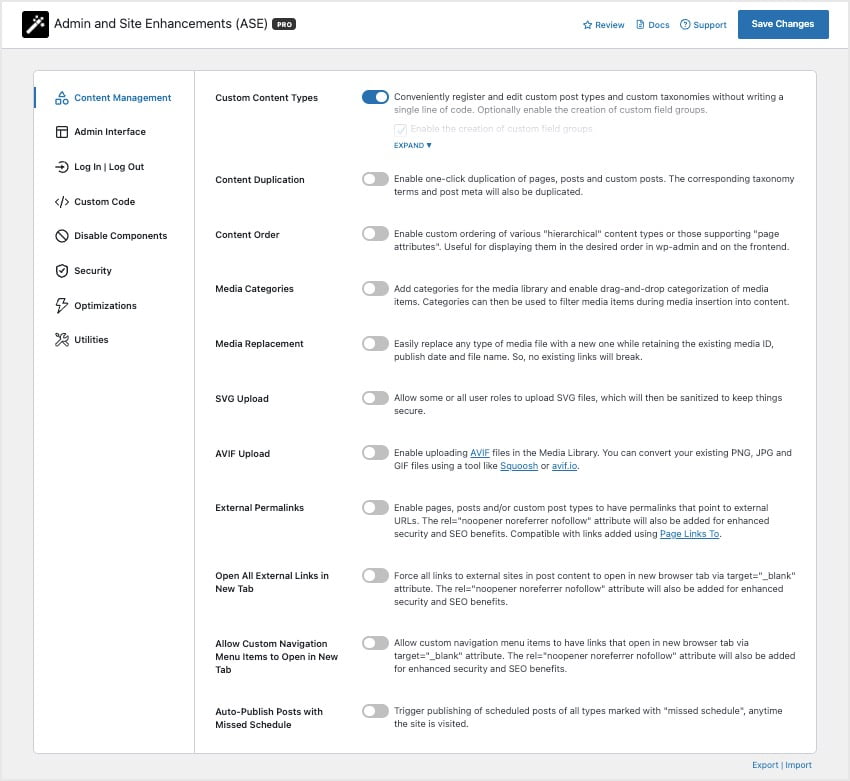 First Look at Admin and Site Enhancements Pro - WebTNG