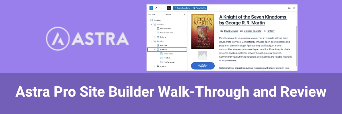 Astra Pro Site Builder: Walk-Through and Review - WebTNG