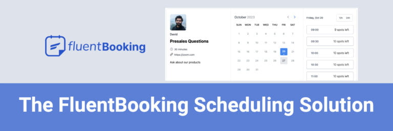 The FluentBooking Scheduling Solution - WebTNG